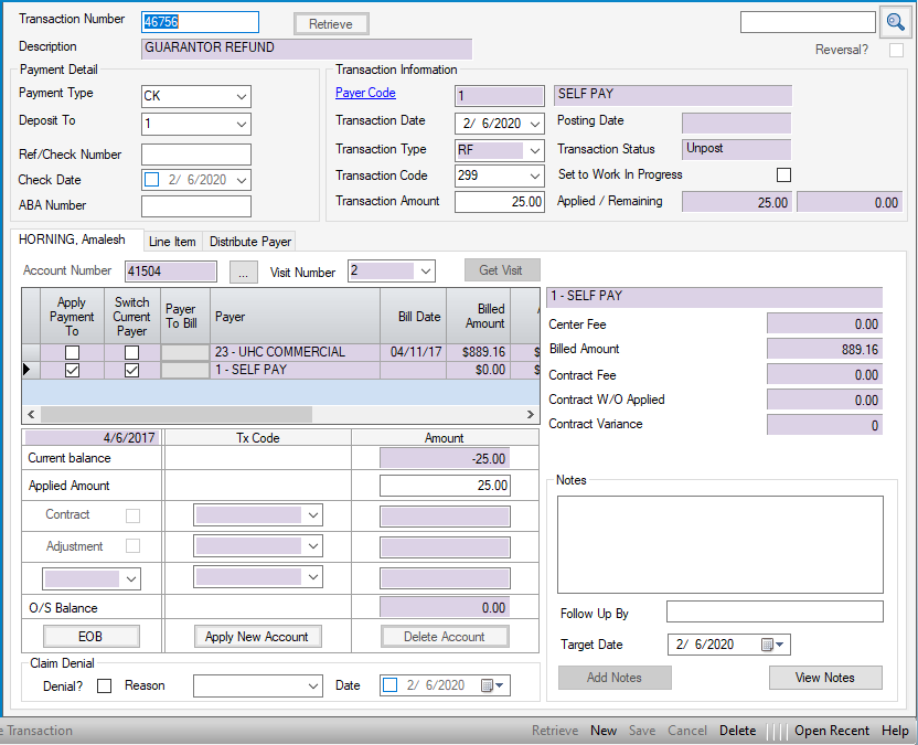 Billing Transactions FAQ
