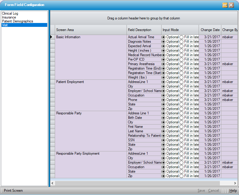 Form Field Configuration